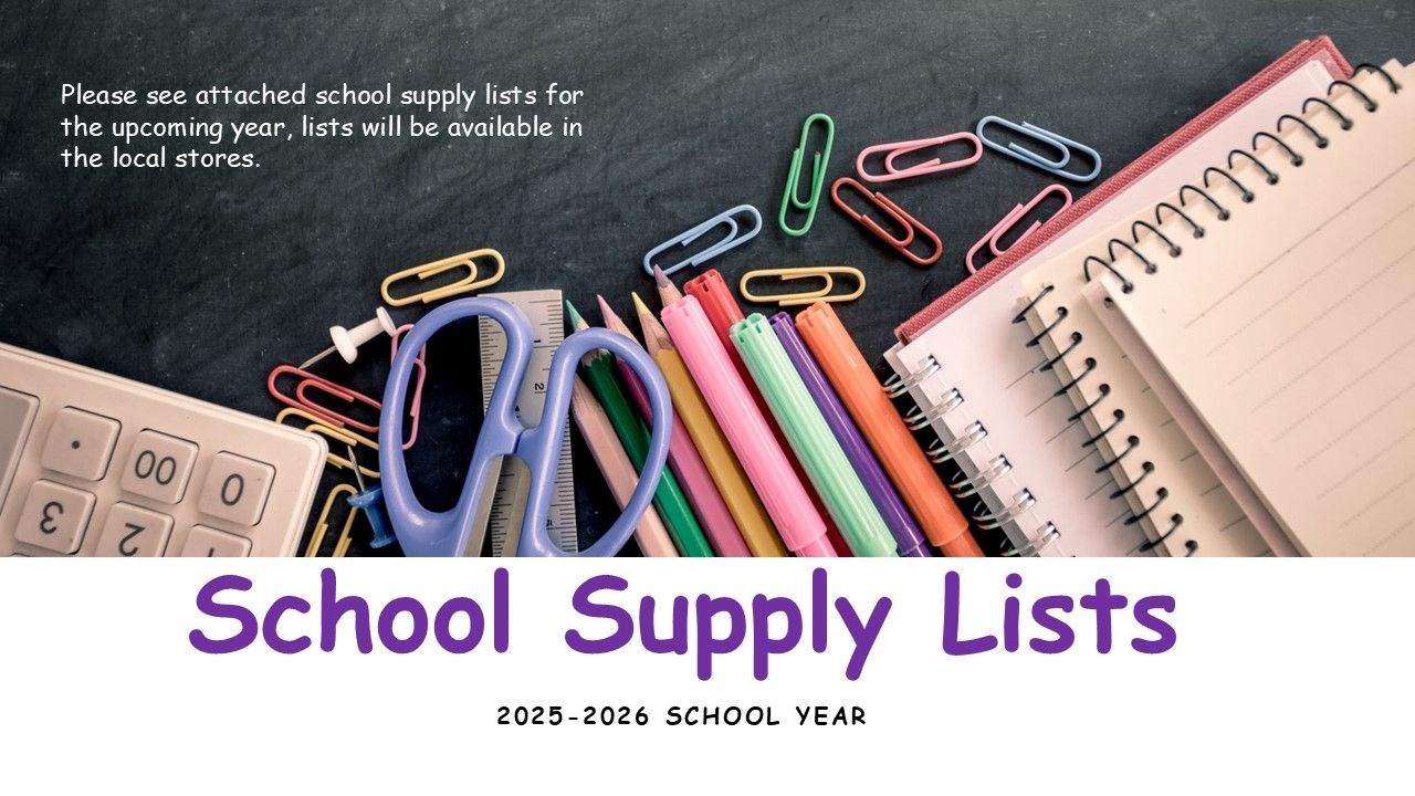 2025-2026 School Supply Lists